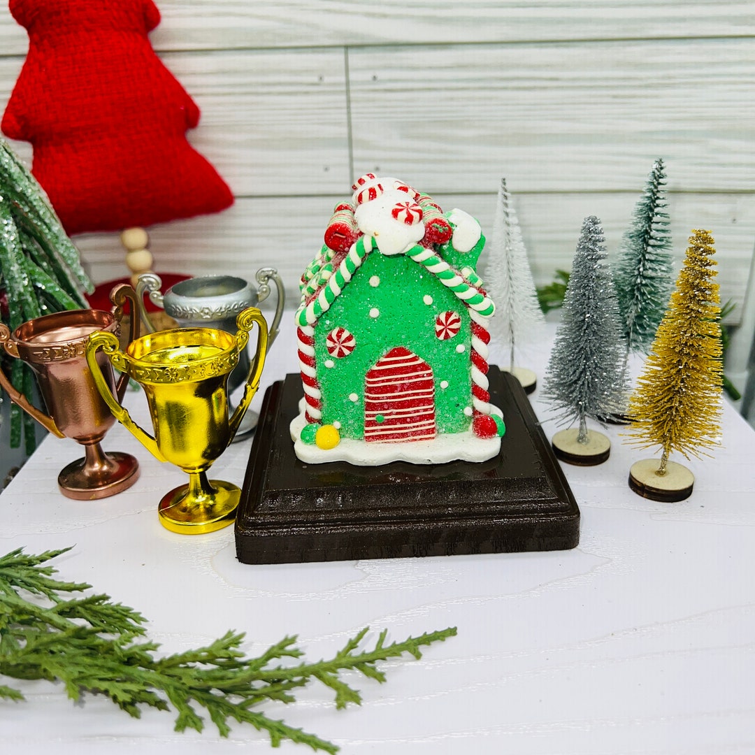 Gingerbread House Contest Winner -green House-gold/silver/bronze Trophy ...
