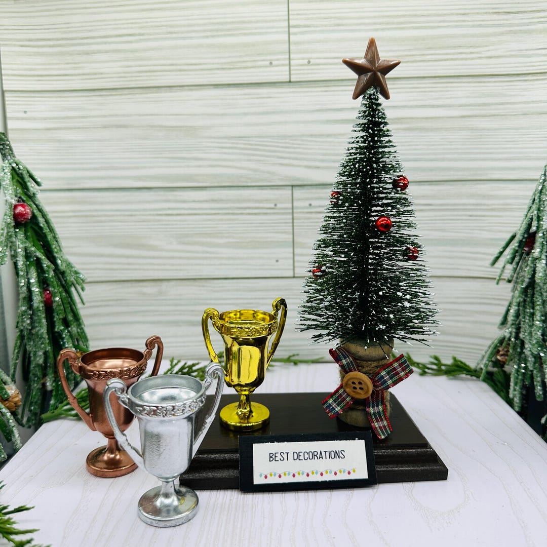 Vintage Spool Christmas Bottle Tree Trophy - Gold/silver/bronze Trophy ...