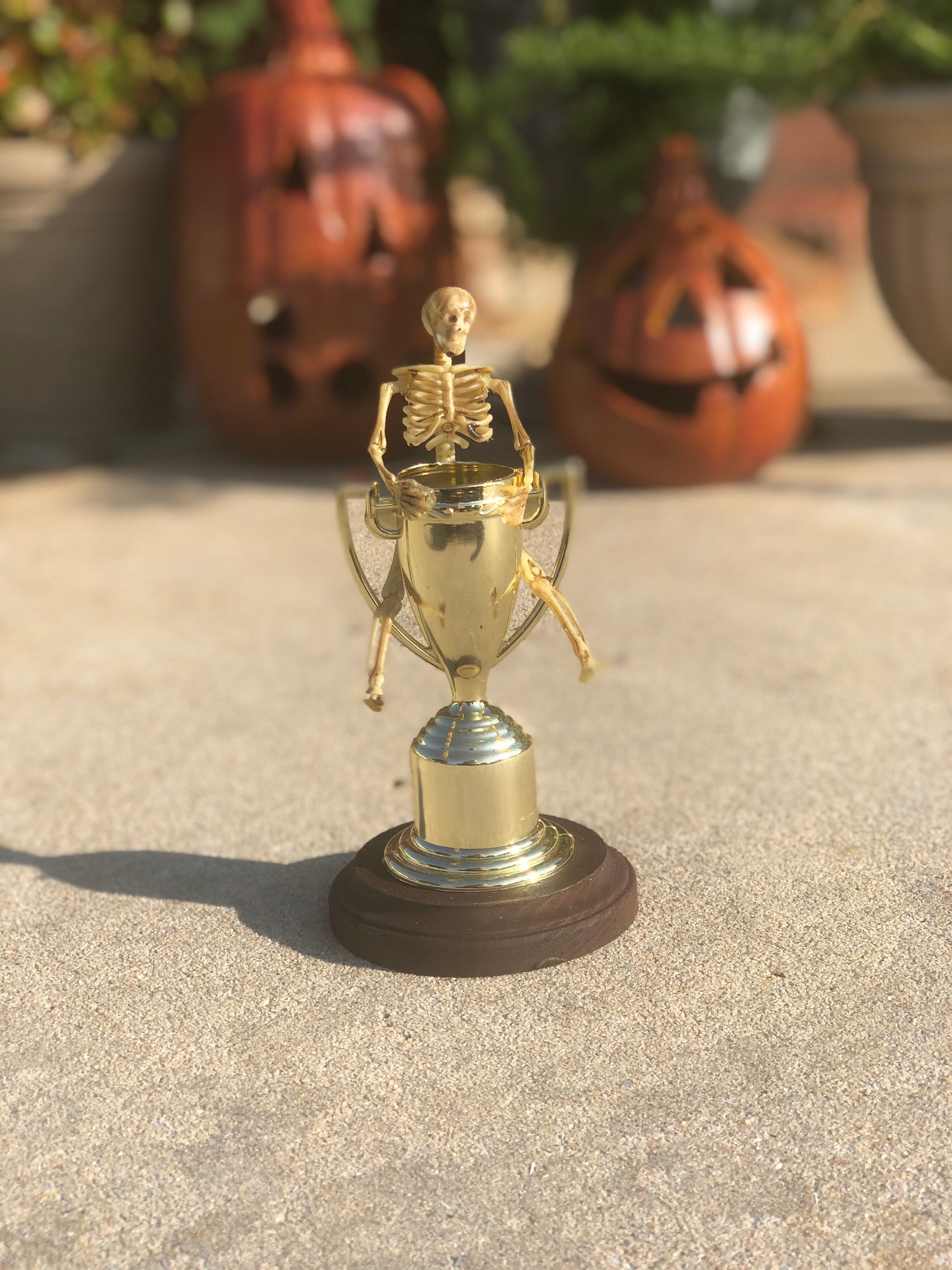 Halloween Skeleton Party Trophy Award or Centerpiece trophy - Etsy