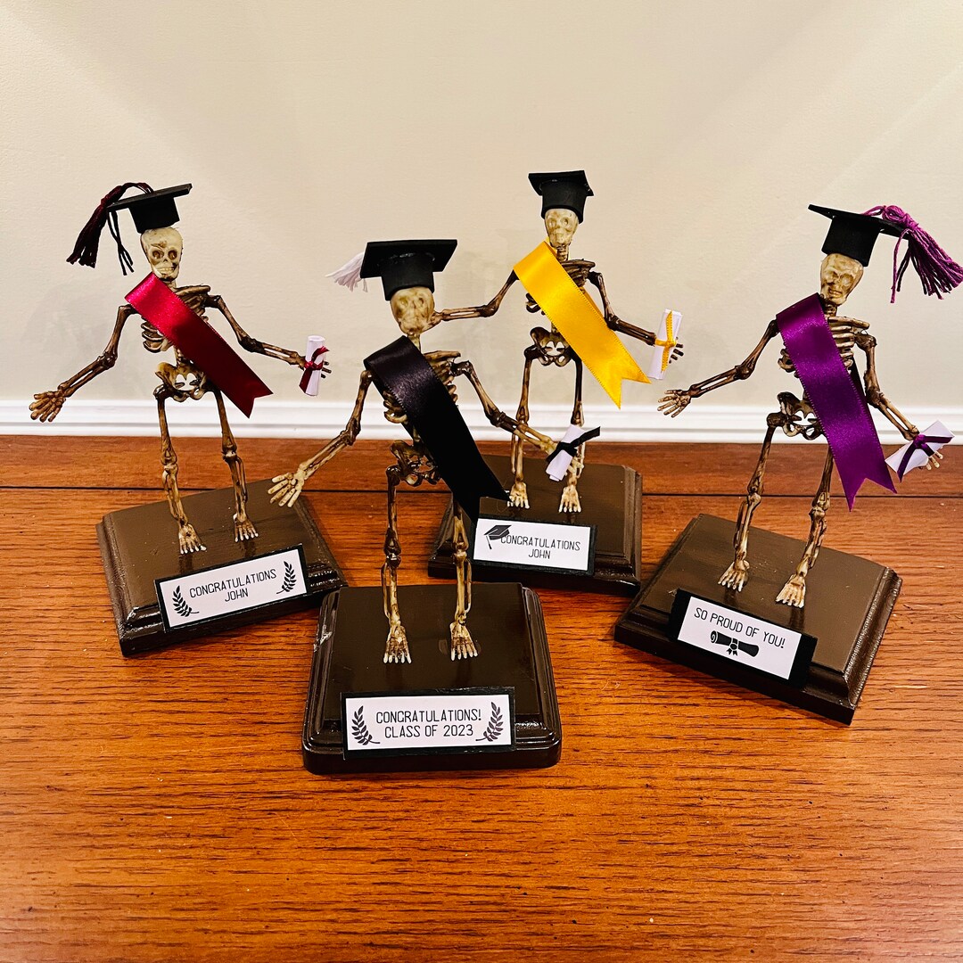 Graduation- Skeleton Party Trophy, Award or Centerpiece - Etsy