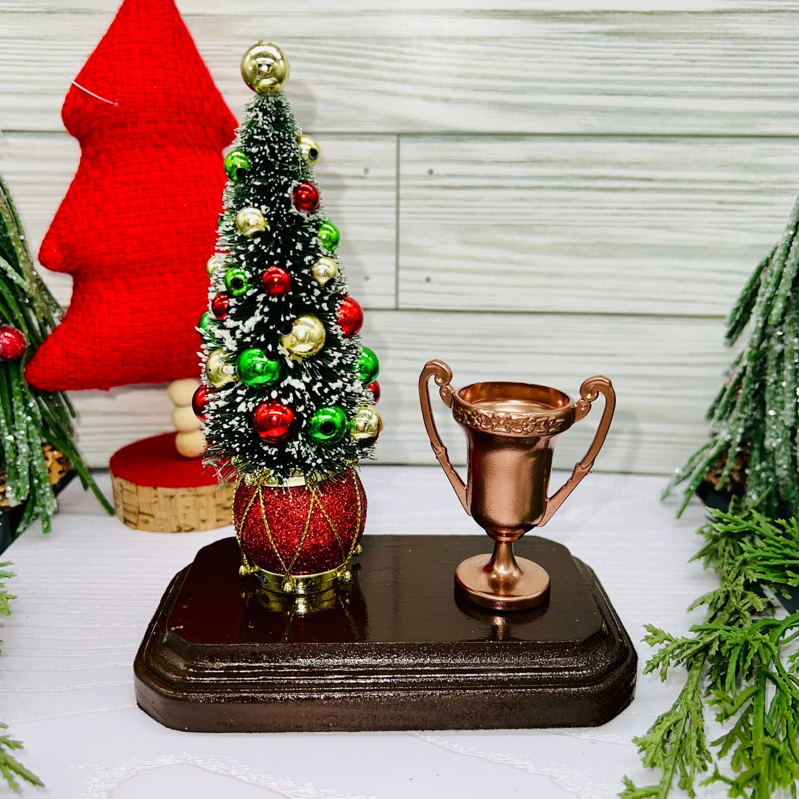Christmas Tree Contest Winner - Gold/silver/bronze Trophy - Christmas ...