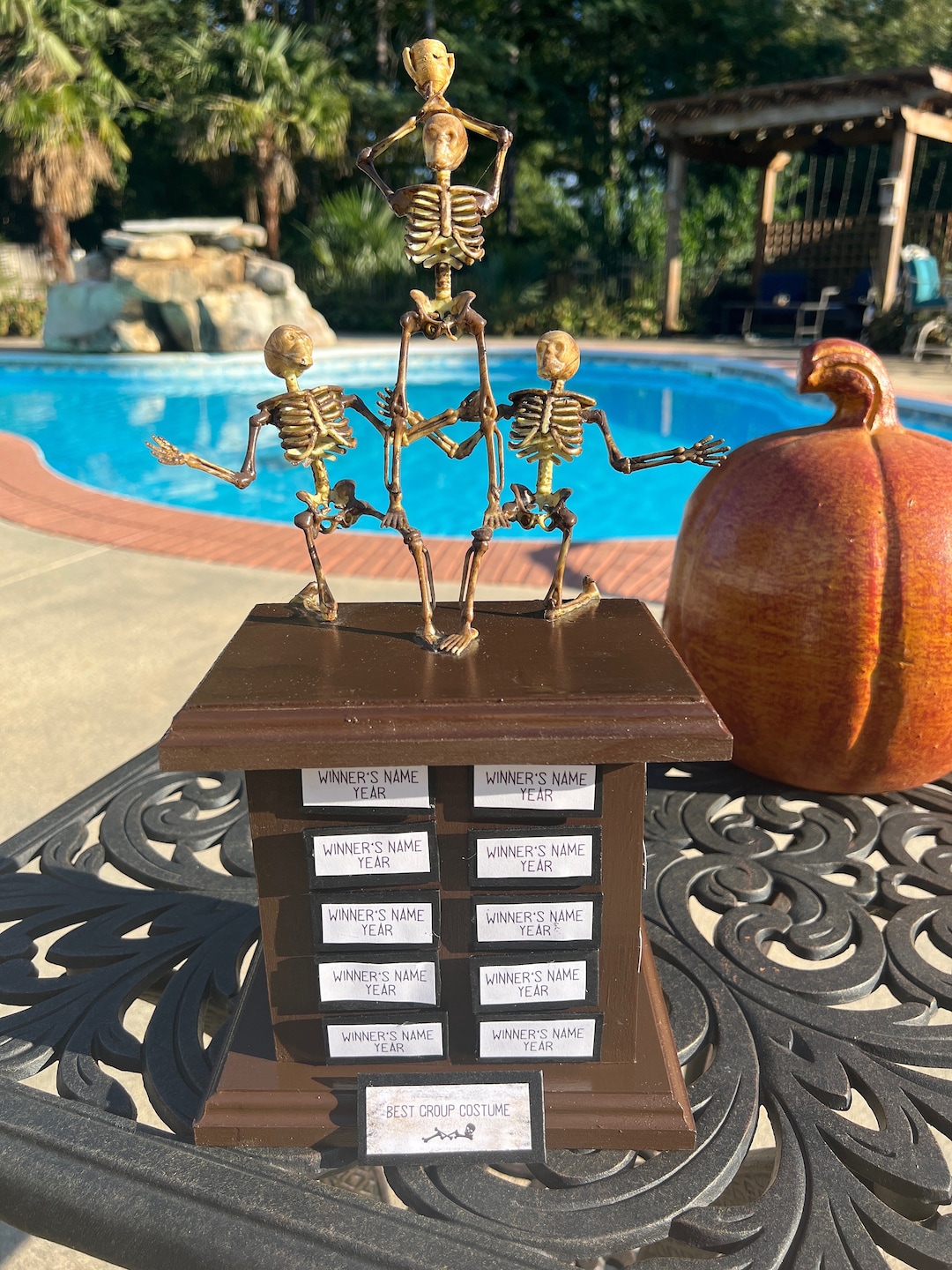 Perpetual Team Trophy Gold/silver/bronze Halloween Skeleton Party ...