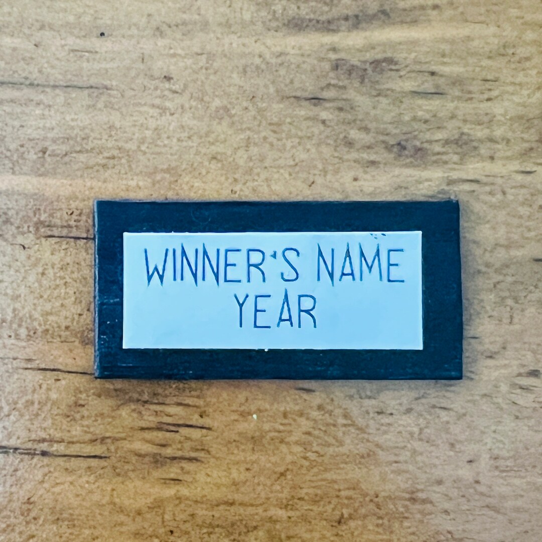 Mini Name Plaques for Perpetual Trophy - 2" X .75" Thin Wood With ...