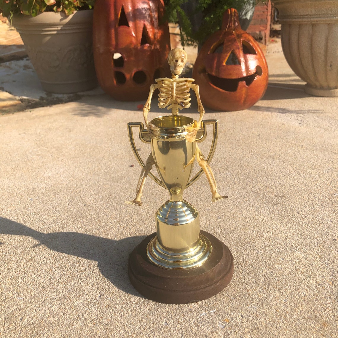Halloween Skeleton Party Trophy Award or Centerpiece trophy - Etsy