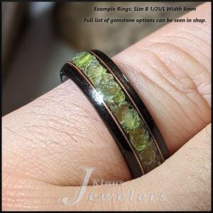 Peridot Wooden Ring : Floating Inlay - Arizona Peridot - Ukrainian Bog ...