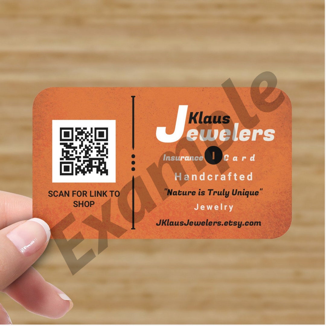 Insurance Card for J Klaus Jeweler Rings - Lifetime Warranty - Security ...
