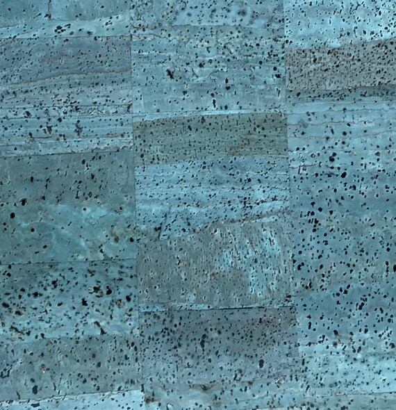 Cork Fabric Blue Cork Fabric Ecofriendly Made in | Etsy