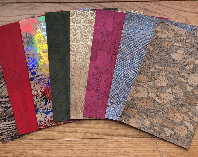 Cork Fabric Cork Sample Packs Ecofriendly Made in Portugal - Etsy