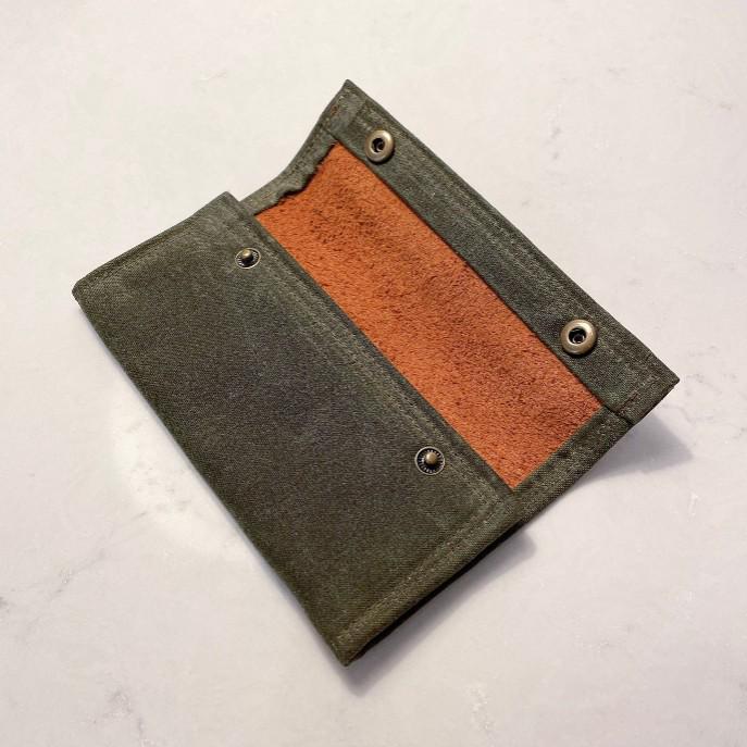 Rogue River Fly Fishing Wallet – Waxed Canvas & Shearling (handmade in ...