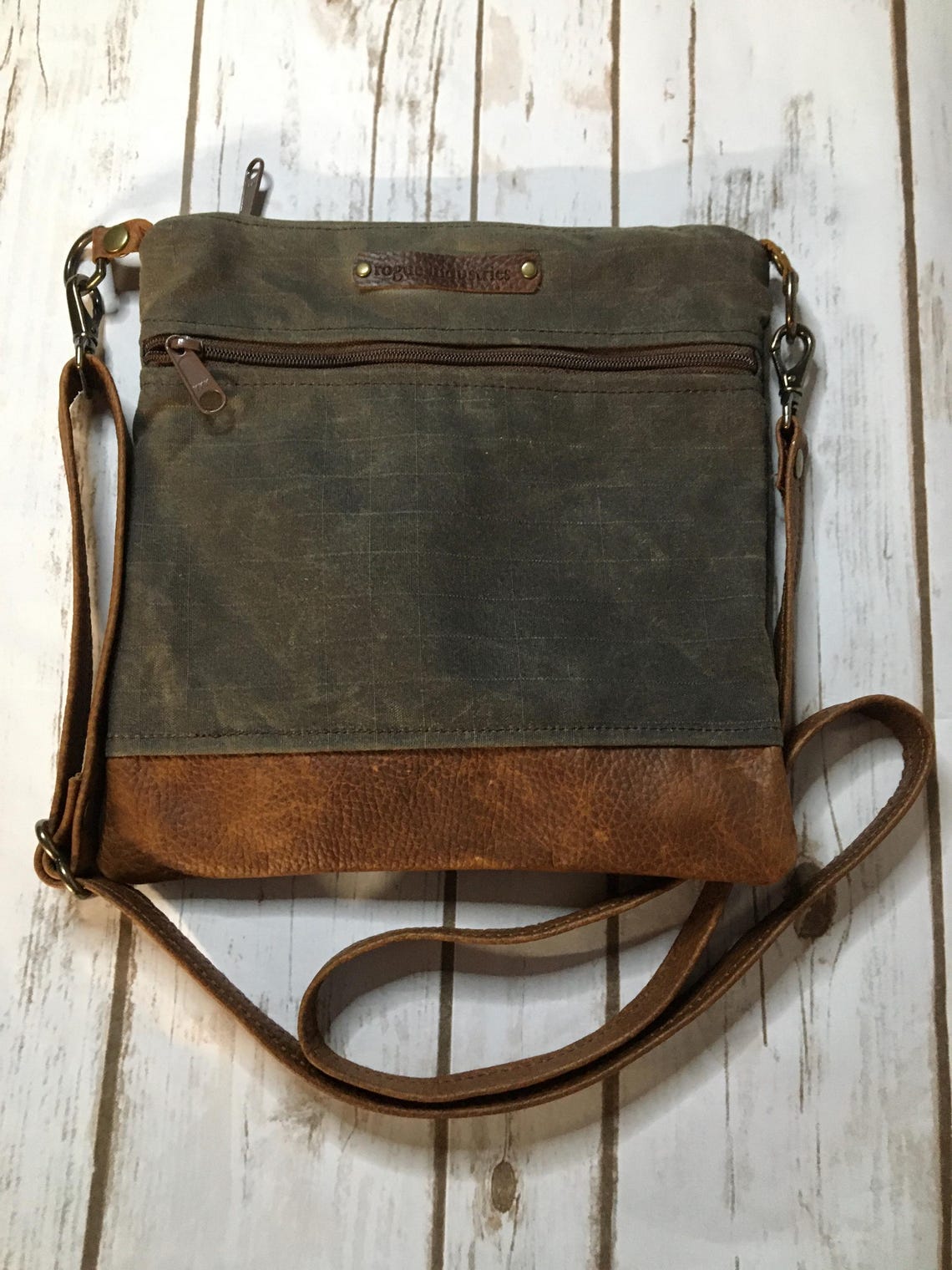 Waxed Canvas Ellis River Crossbody Bag - Etsy