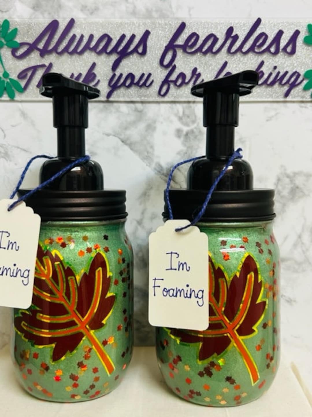 Fall Leaves Foaming Soap Dispenser - Etsy