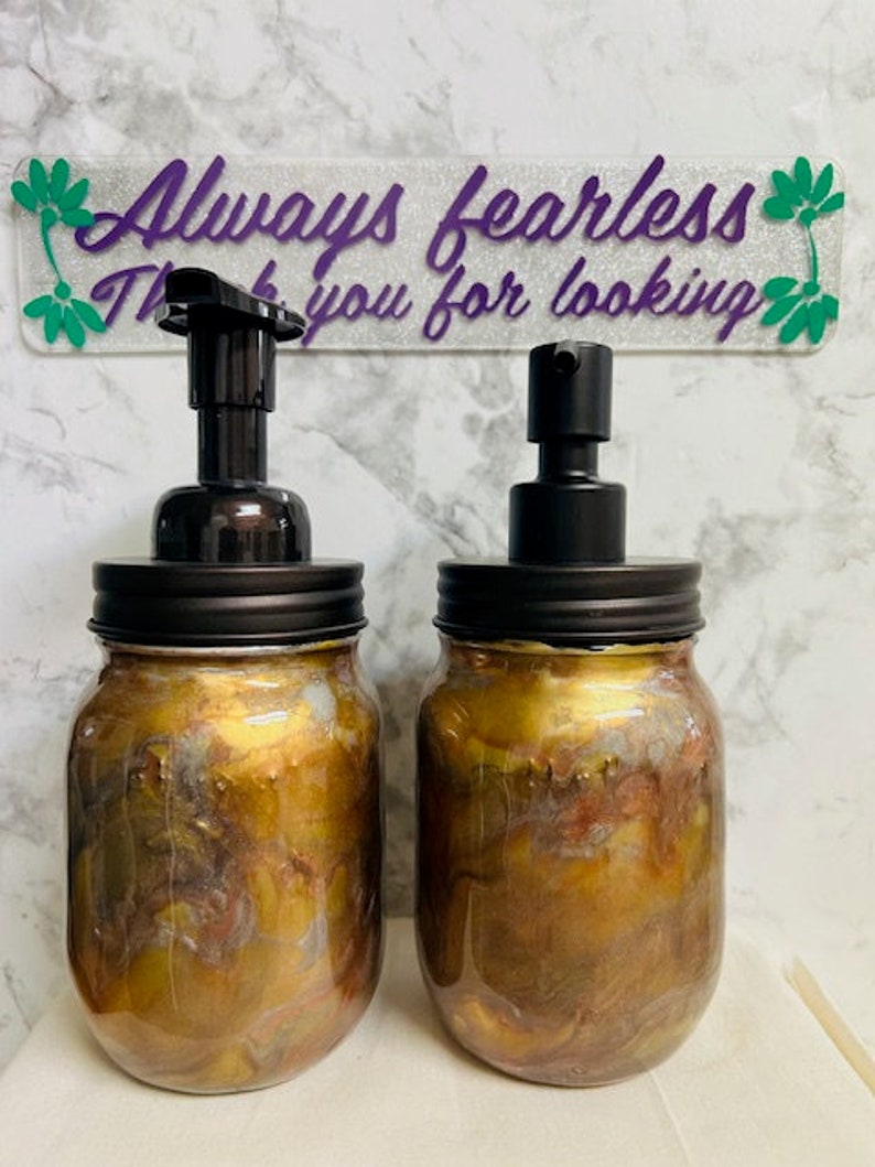Rich Brown and Gold Mason Jar Soap or Lotion Dispensers - Etsy