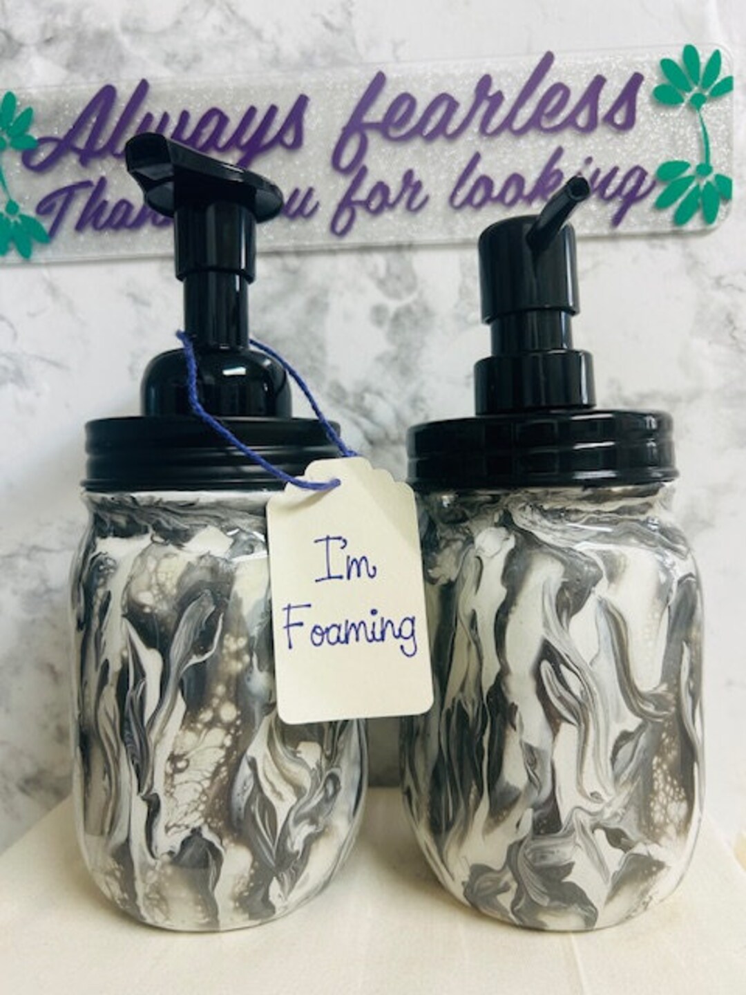 White and Graphite Soap or Lotion Dispensers - Etsy