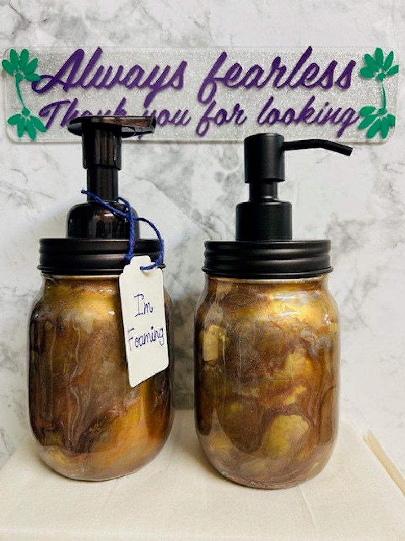 Rich Brown and Gold Mason Jar Soap or Lotion Dispensers - Etsy