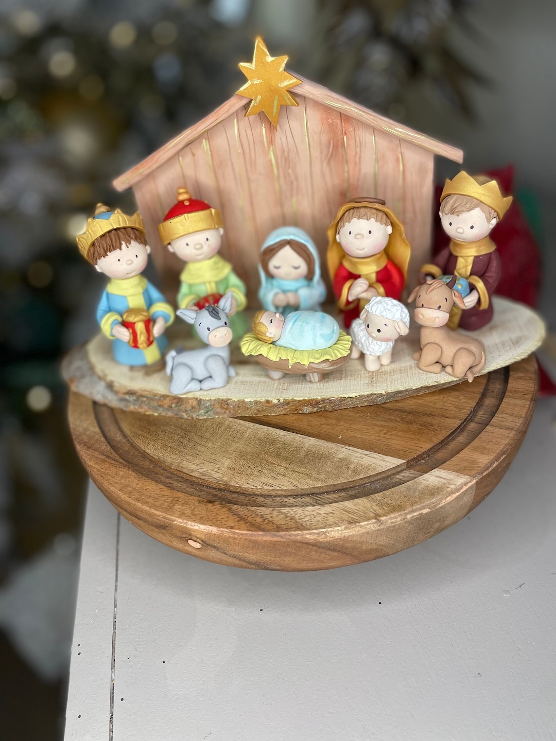 Polymer Clay Nativity Set: Handmade Christmas Decoration - Etsy