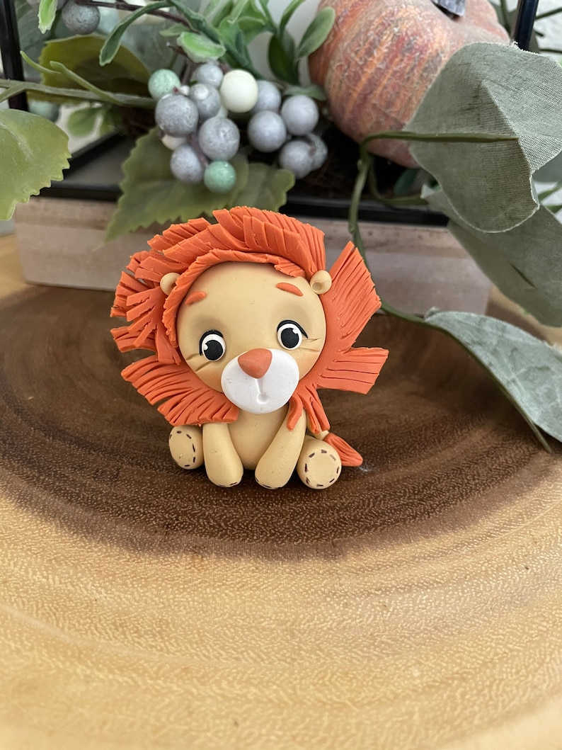 Safari Animals Cake Topper-jungle Animals-clay Safari Cake - Etsy
