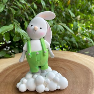 Air Dry Clay Bunny Cake Topper: Baby Shower, Birthday Decor - Etsy
