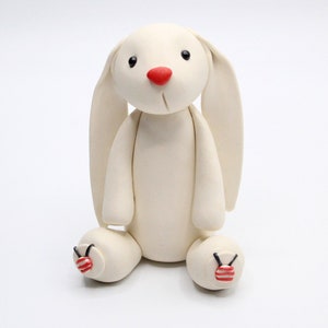 Bunny Cake Topper ,clay Keepsake Bunny With Name,mushrooms and Carrots ...