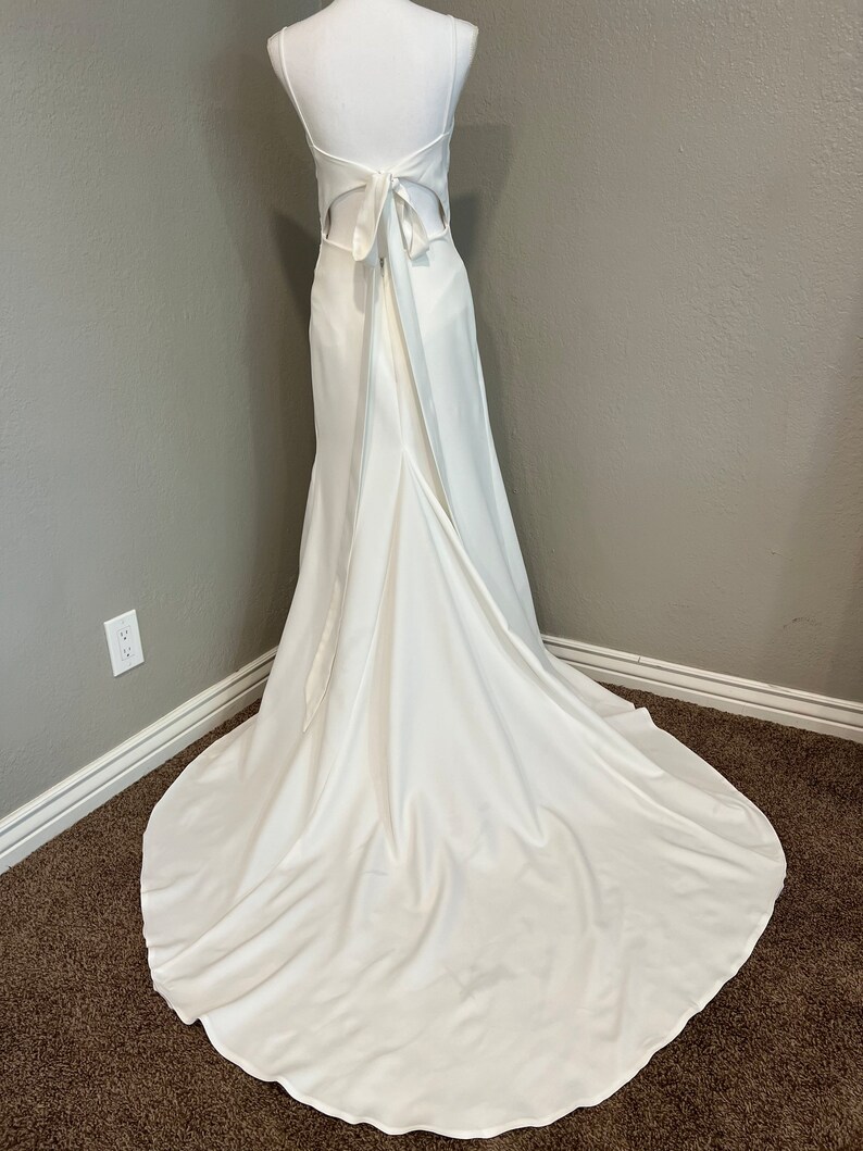 Soft Satin Simple Gown - Etsy