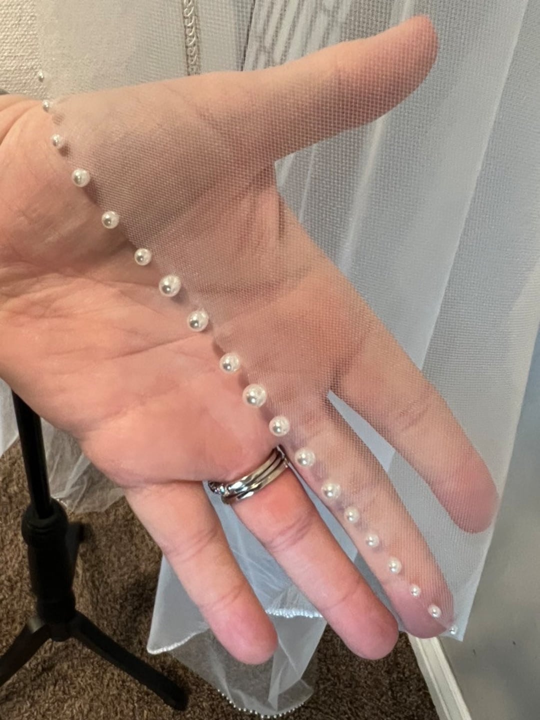 Graduated Pearl Edge Veil - Etsy