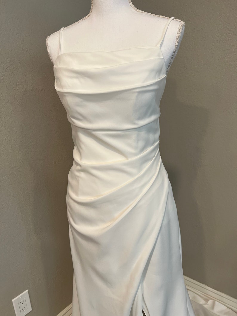 Soft Satin Simple Gown - Etsy