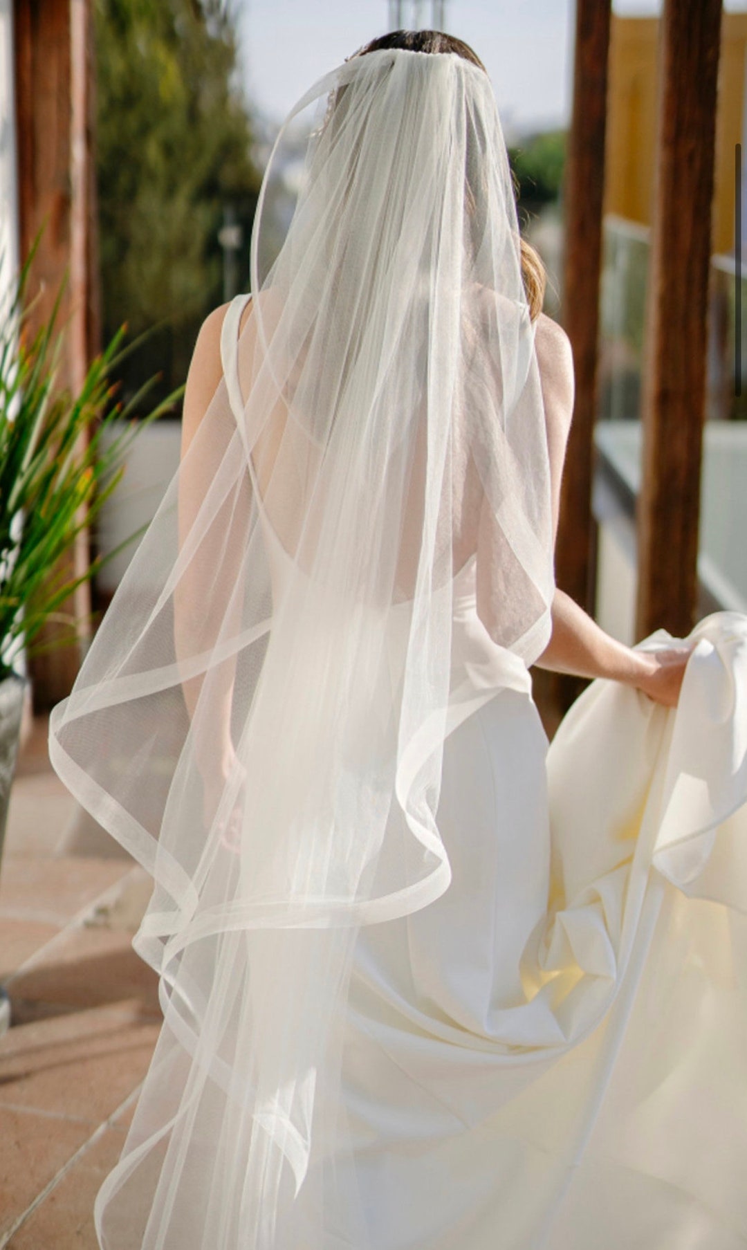 Thin Horsehair Drape Cut Veil - Etsy