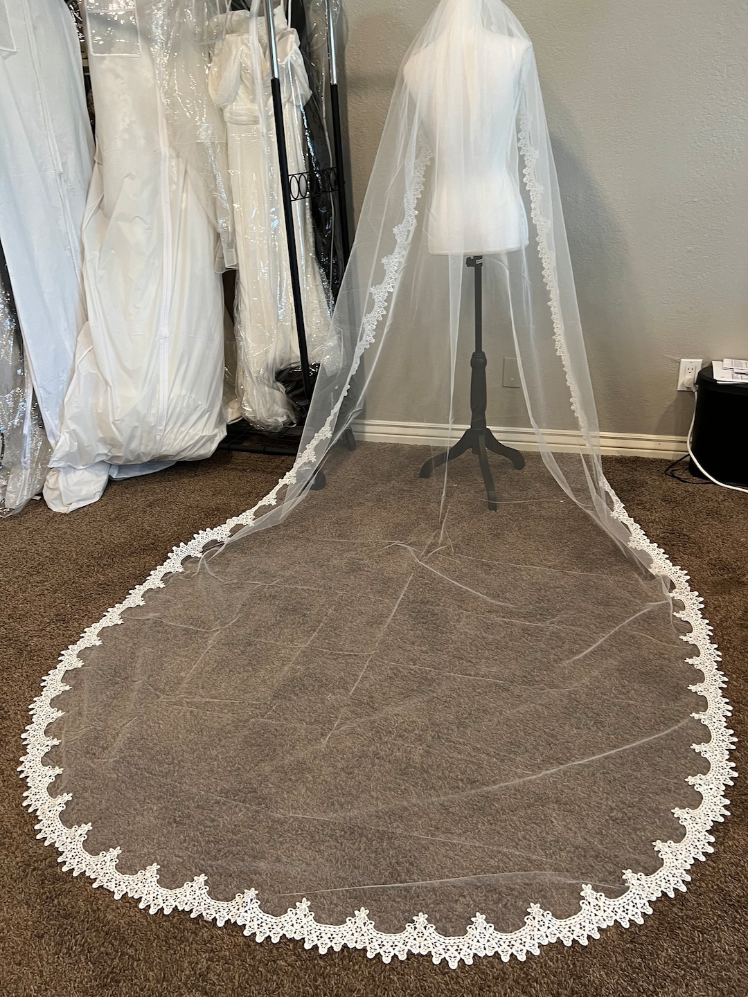 Scallop Edge Lace Veil - Etsy