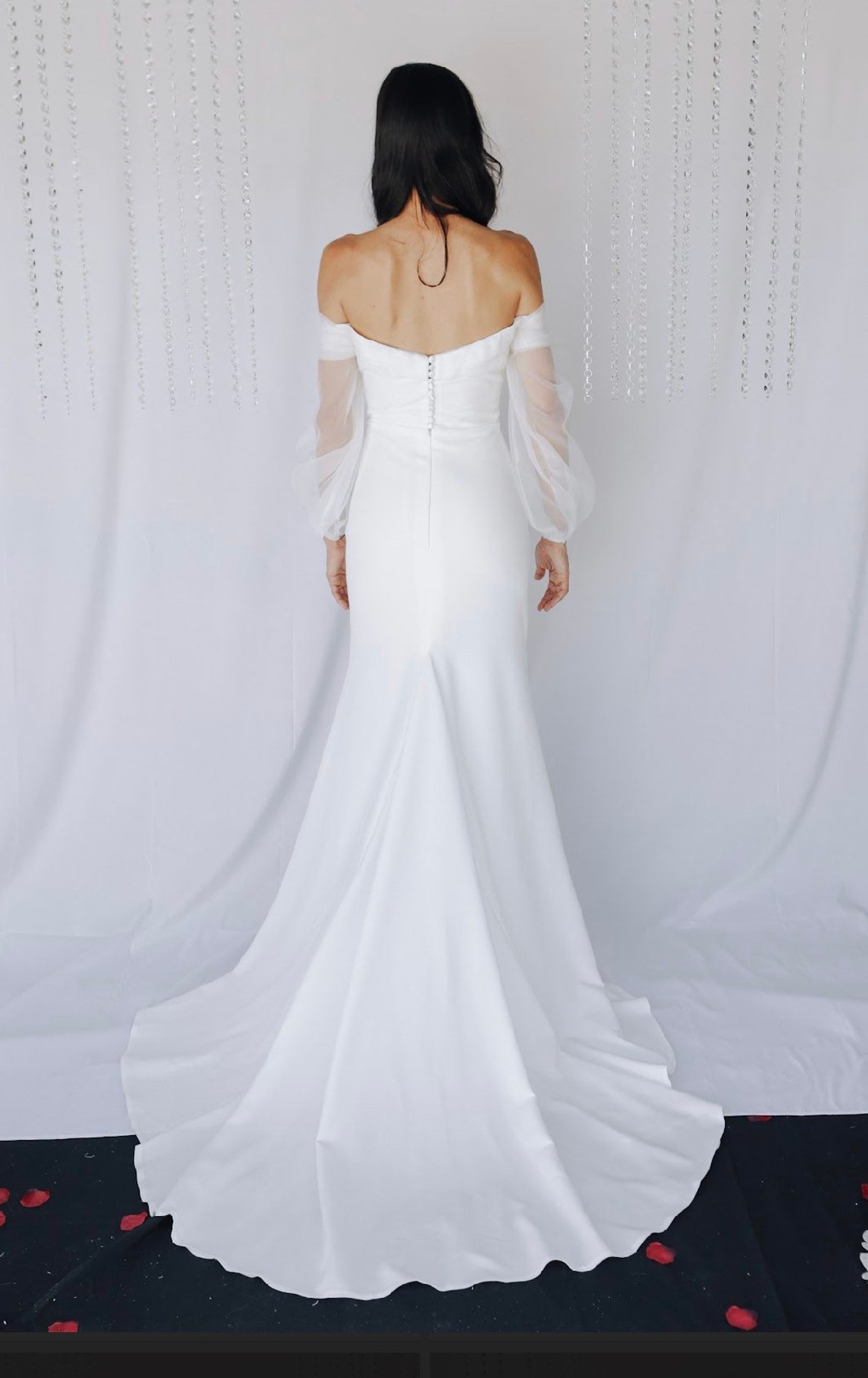 Crepe and Organza Gown - Etsy