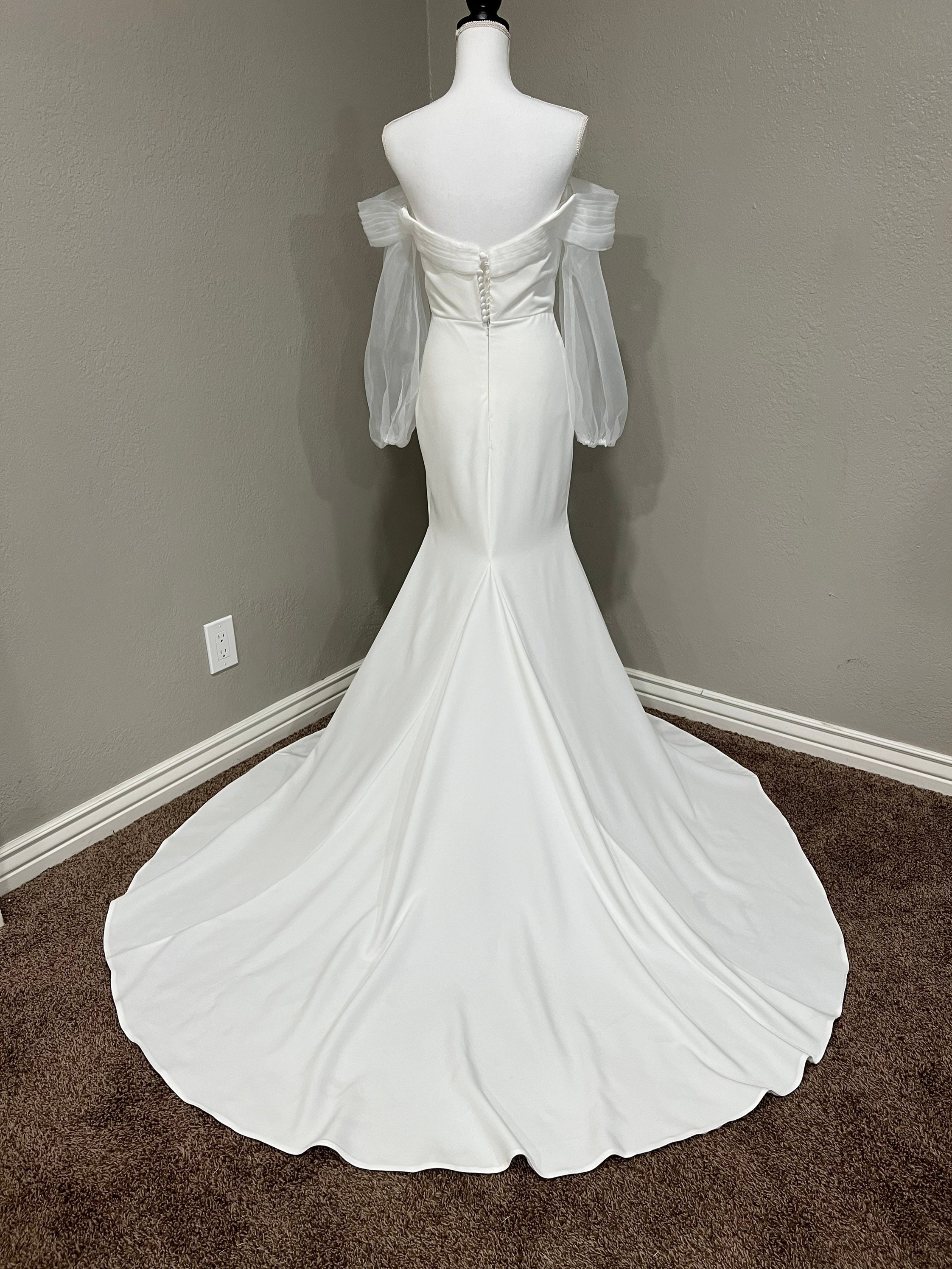 Crepe and Organza Gown - Etsy