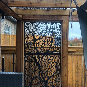 Patterned Deck Screen-tree Deck Screen-custom Deck Screen-art Deco Deck ...