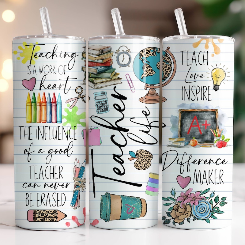 Teacher Tumbler - Etsy