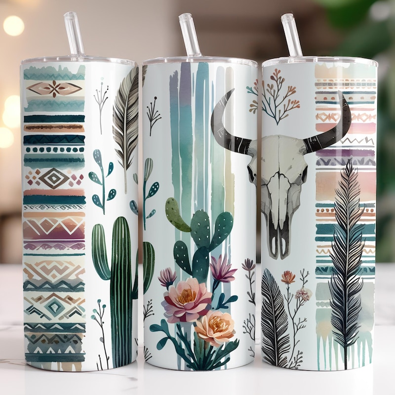 Cactus Design for Cup - Etsy