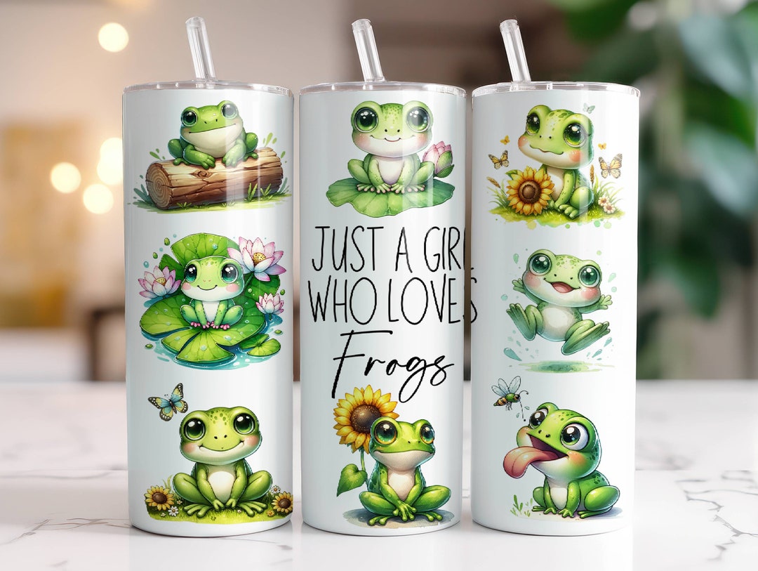 Funny Frog Tumbler Wrap PNG 20 Oz Skinny Tumbler Sublimation Design ...