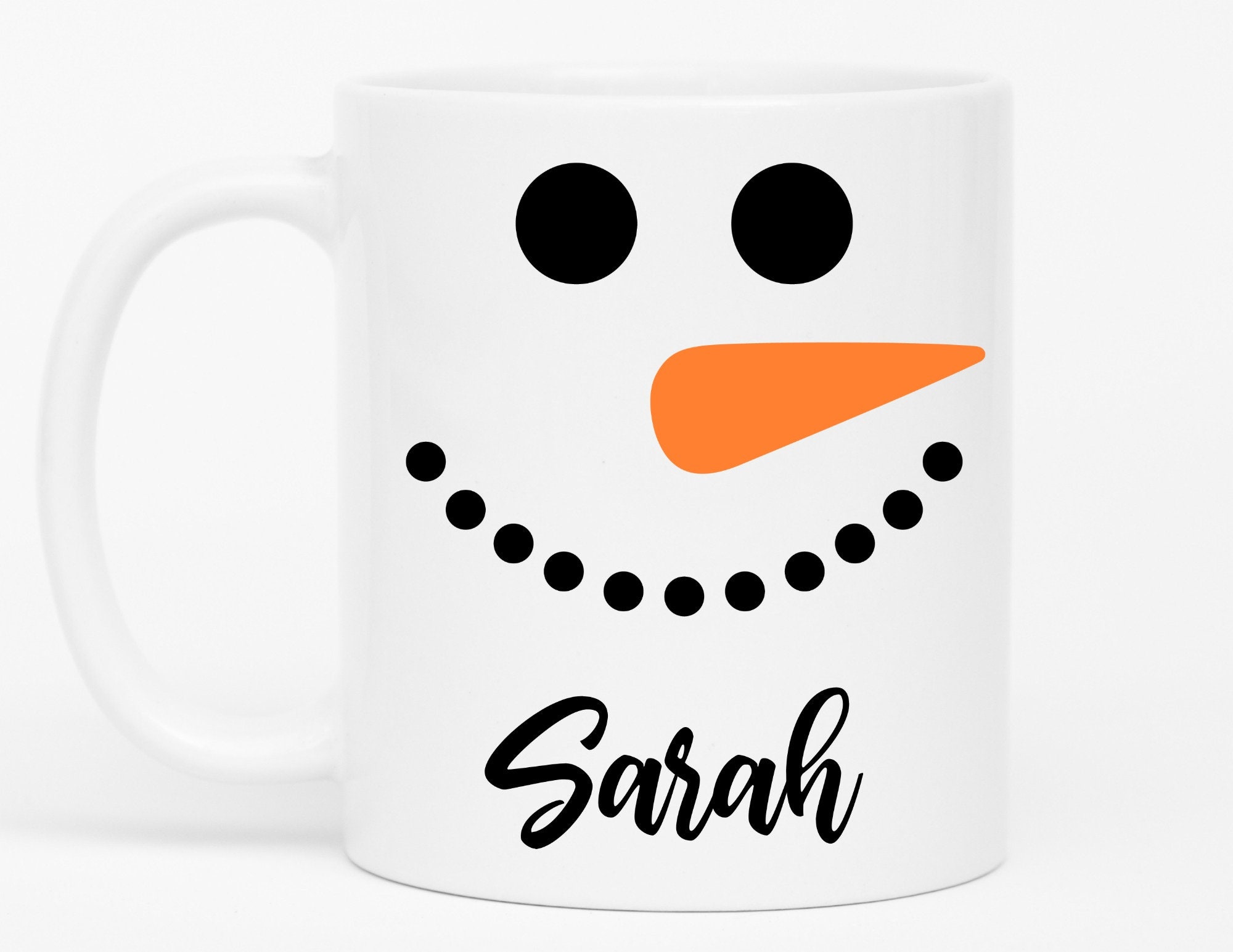 Personalized Snowman Mug With Name Hot Chocolate Mug Etsy