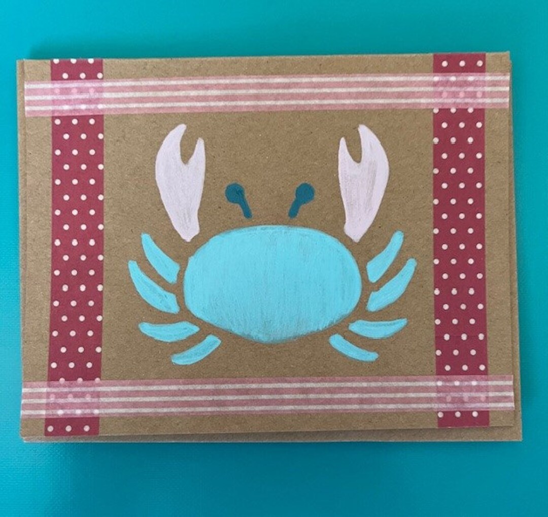 Handmade Ocean Theme Card Set of 8, Cute Blank A2 Greeting Card, Unique ...