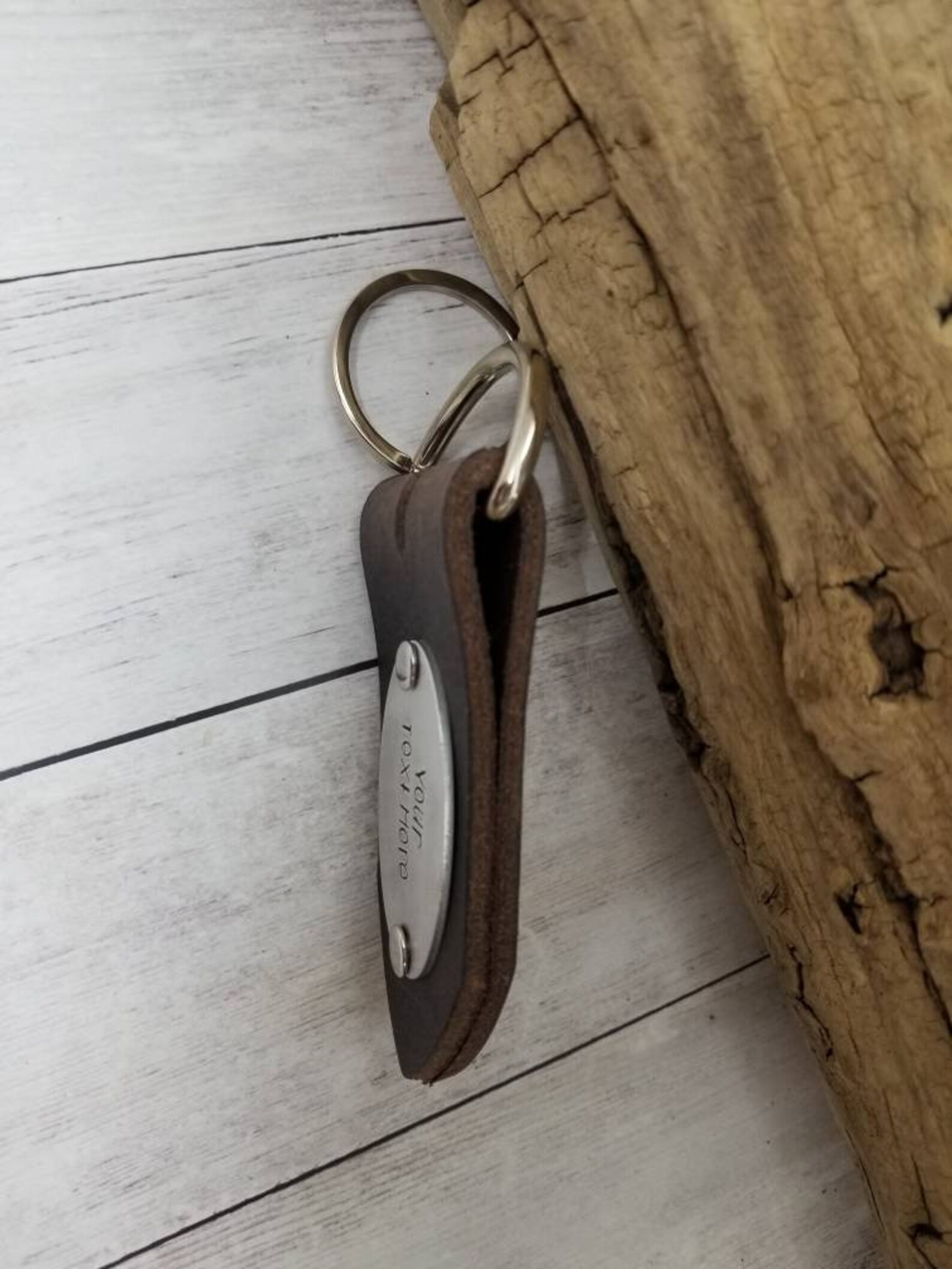 Personalized Leather Key Fob fathers day gift custom Leather | Etsy