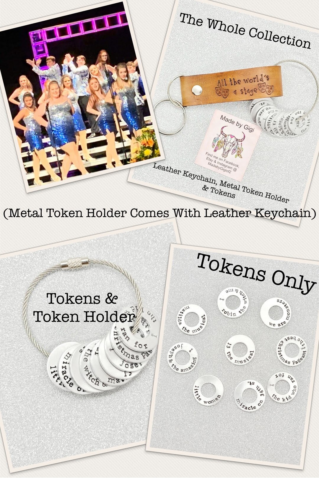 All the world's a stage musical theater tokens theater | Etsy