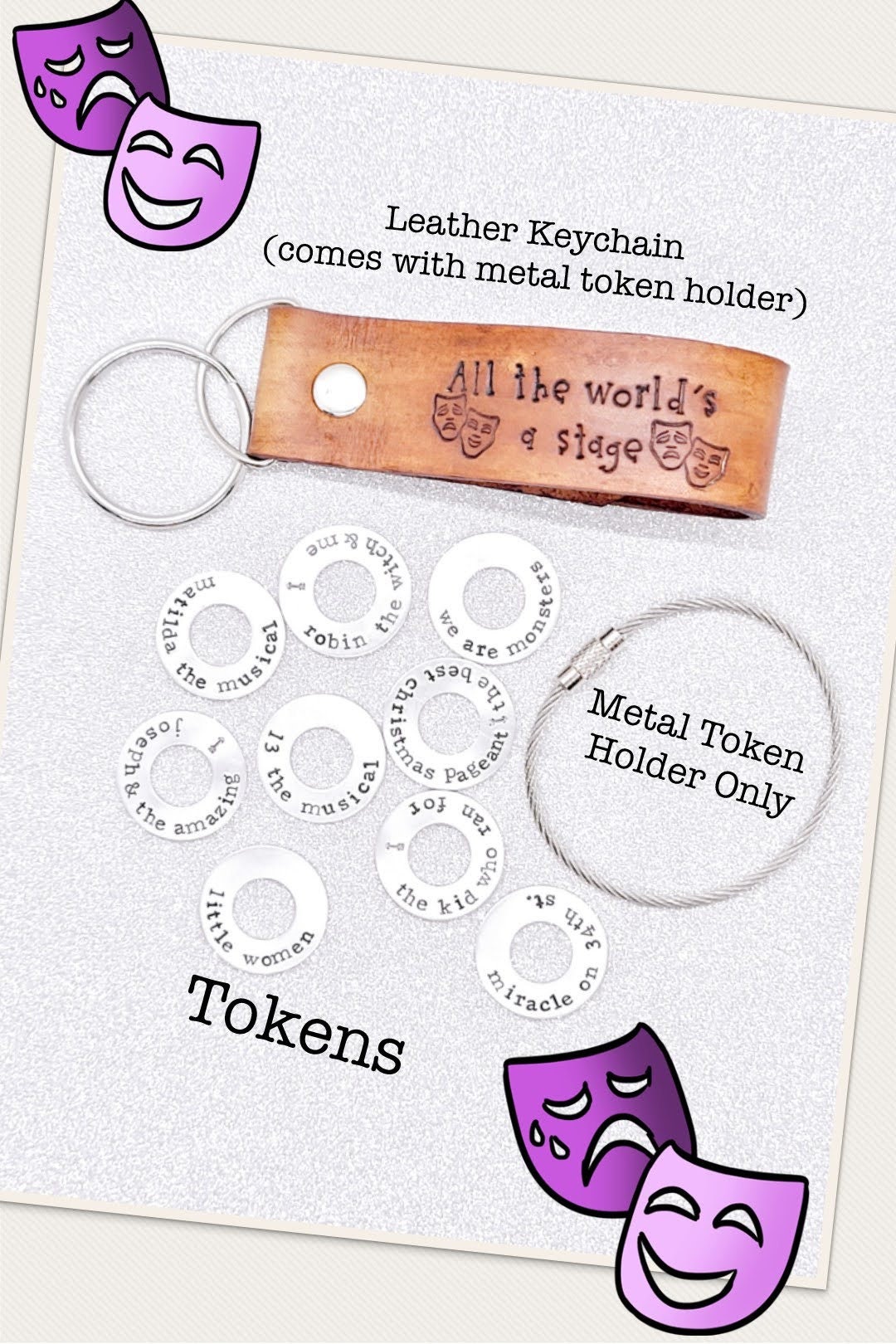 All the Worlds a Stage Musical Theater Tokens Theater Student | Etsy