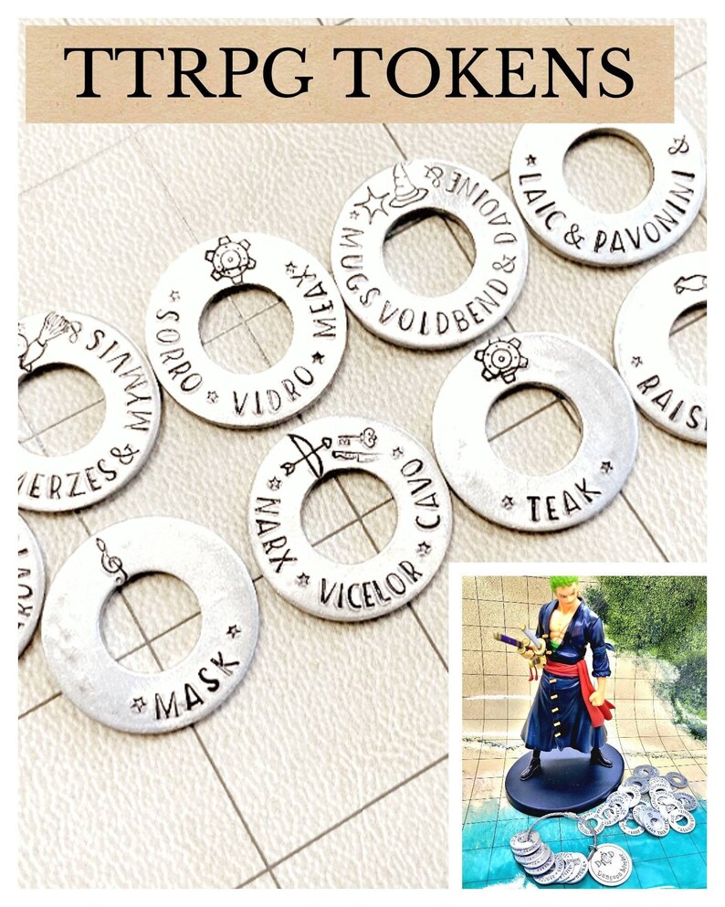 Table Top Roll Play Game Character Tokens TTRPG Rollplay - Etsy