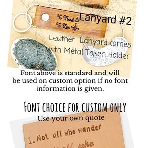 Custom Travel Tokens Leather Keychain Lanyard, Travel Lover Gift ...