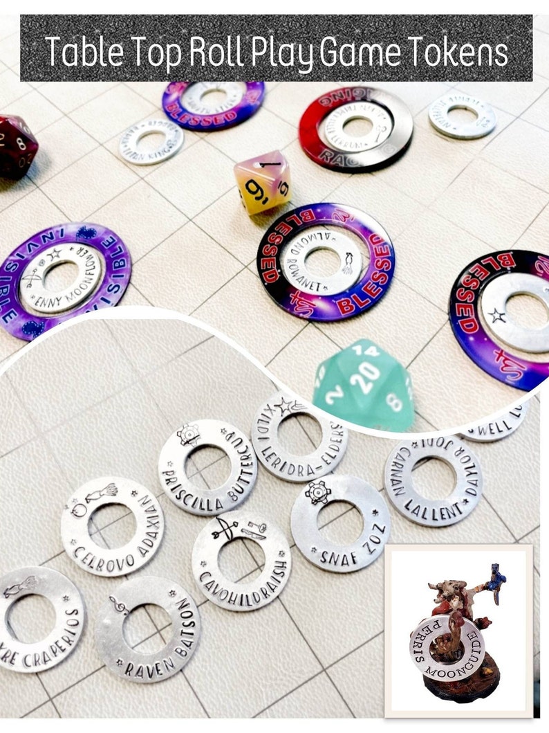 Table Top Roll Play Game Character Tokens TTRPG Rollplay - Etsy