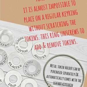 Travel and Sobriety Tokens Leather Keychain Lanyard, Travel Lover Gift ...