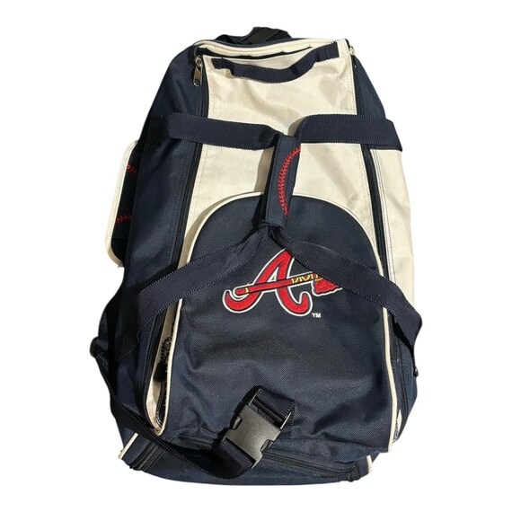 Vintage Atlanta Braves Duffel Bag Navy Blue White Red… - Gem