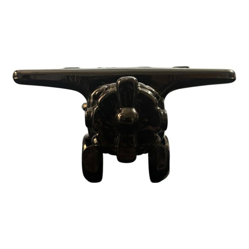 Vtg Boyd Art Glass Airplane First Color Classic Black Amethyst Opaque ...