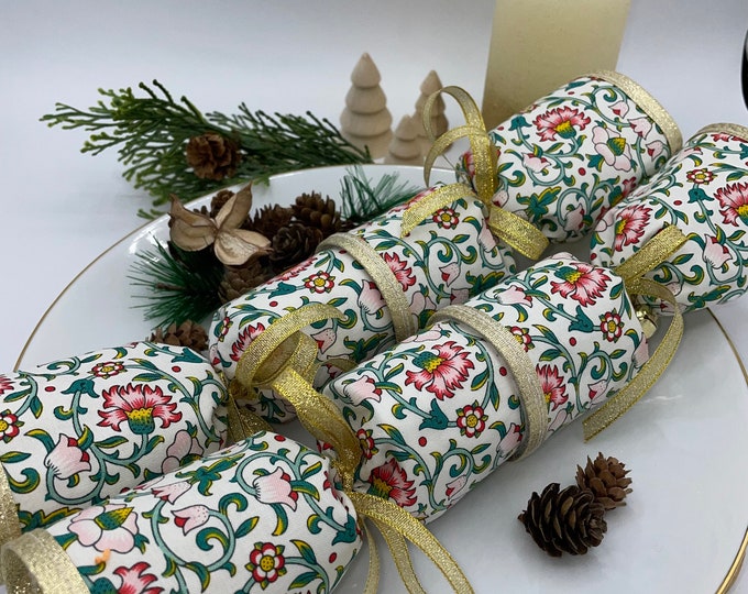 Liberty Fabric Reusable Crackers Set of 2 Refillable, Pullable Eco ...