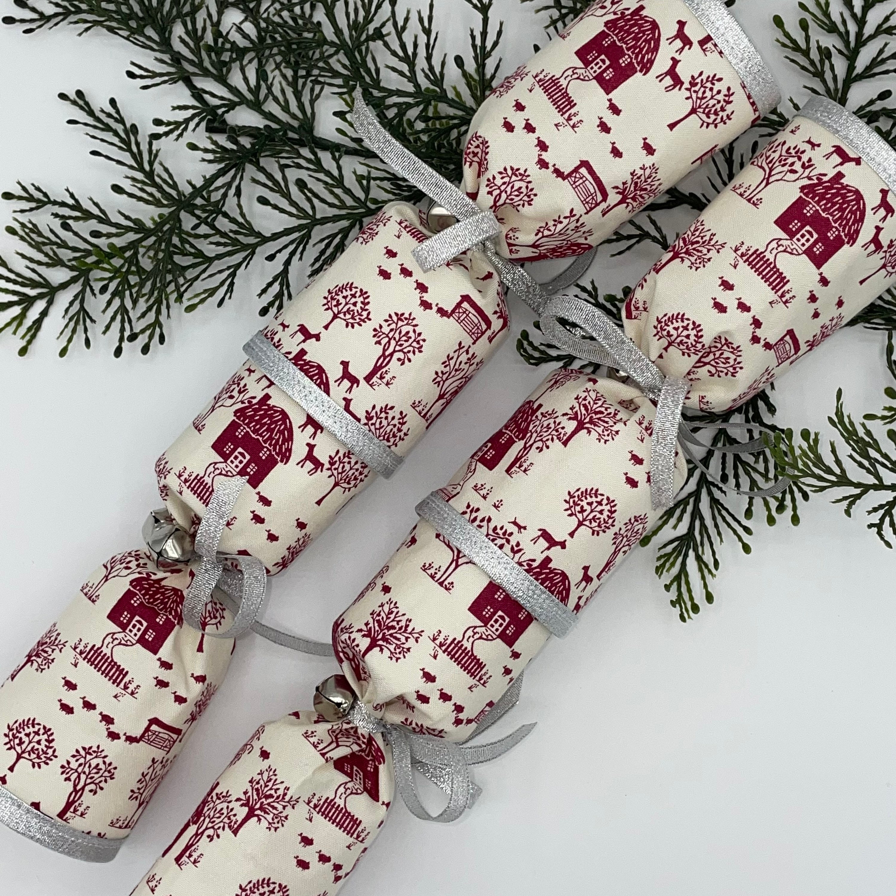 Liberty Cottage Garden Red Fabric Reusable Crackers Set of 2 - Etsy UK