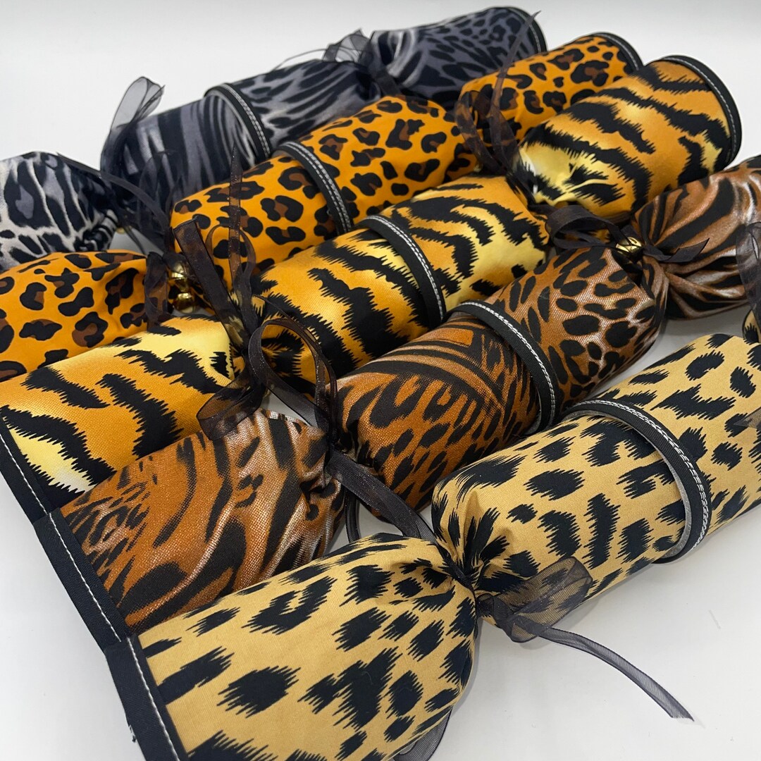 Animal Print Reusable Christmas Crackers - Safari Jungle Party Favors ...