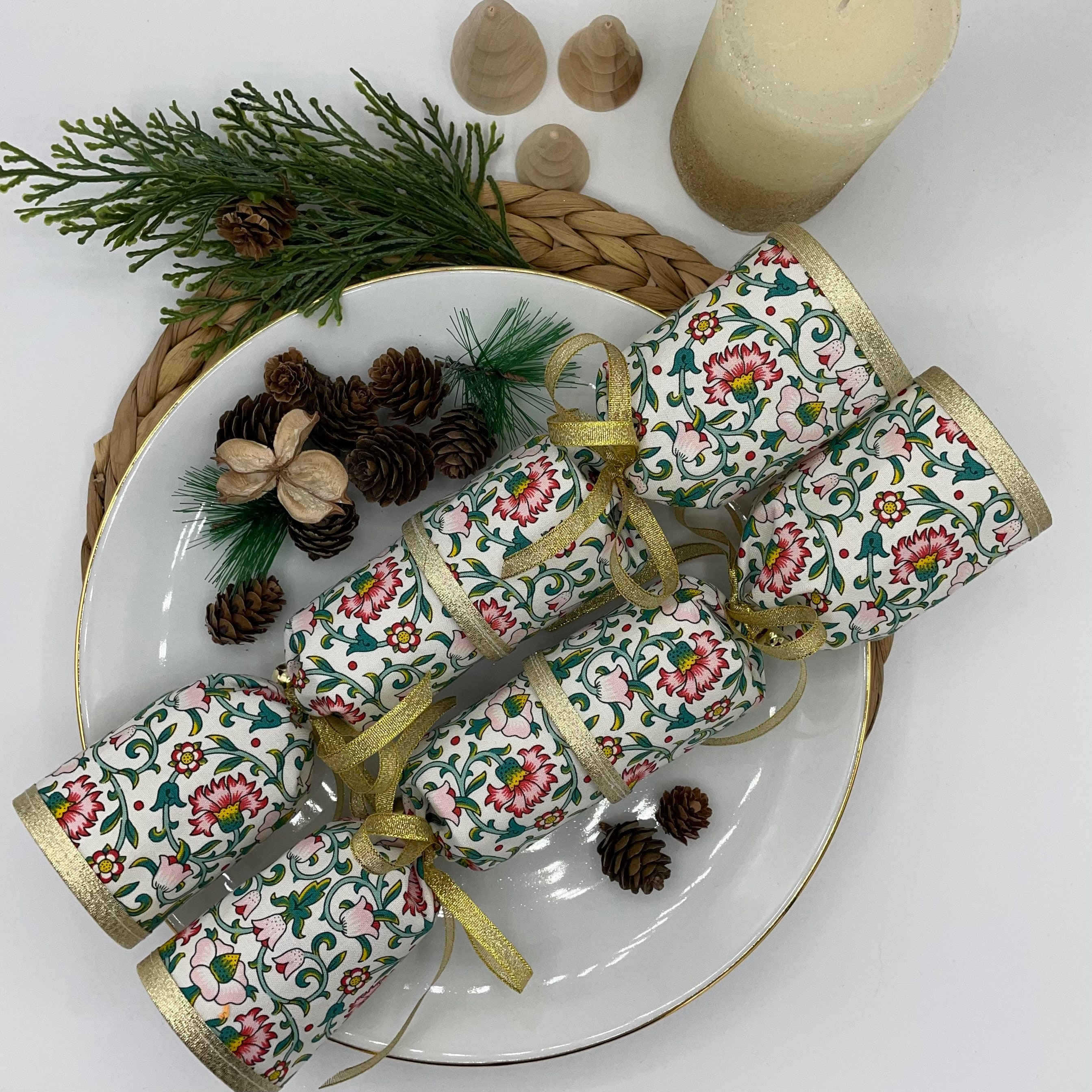 Liberty Fabric Reusable Crackers - Set of 2 - Refillable, Pullable Eco ...