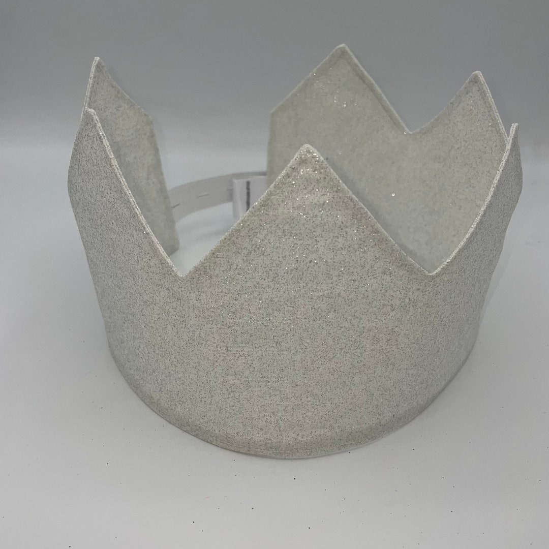Adjustable Party Crowns Black & White Reusable Fabric Hats 30 Colours ...