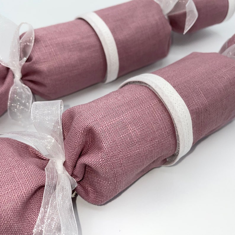 Luxury Linen Dusky Rose Pink Fabric Reusable Crackers Set of - Etsy